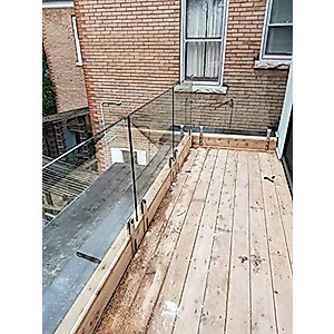 Ideal Glass Hardware Brushed Stainless Square Side to Surface Mount Spigot SS2205 for 38-12 Glass Tilt Lock, Mini Post for Glass Railing Side Mount