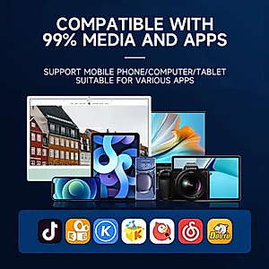 Milenbur - Professional Wireless Lavalier New Version 2022 Lapel Microphone for iPhone, iPad, Omnidirectional Condenser Recording Microphone for Interview, Videodift, Vlog YouTube Mini Microphone