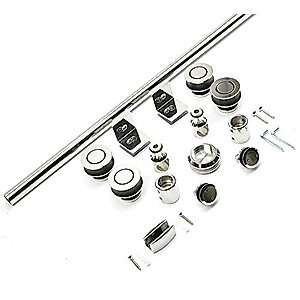 WOODBRIDGE Frameless Shower Doors 68-72" Width x 76" Height with 3/8"(10mm) Clear Tempered Glass