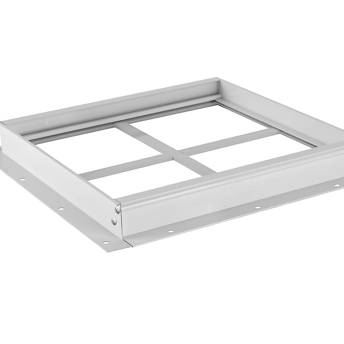 2 Pack Shed Window 12" W x 12" H, White Flush Mount Window with Tempered Glass for Playhouses, Sheds, Garage and Chicken Coops