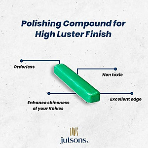 JUTSONS Original Leather Strop for Knife Sharpening & Razor Sharp Tools. 14" x 2" Large Double Sided Stropping Leather for Wood Working with Stropping Compound