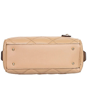 GUESS Cessily Box Satchel Beige One Size