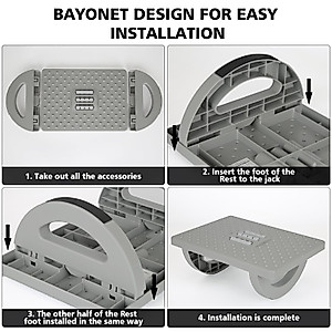 CZZXI Rocking Foot Rest for Under Desk at Work, Comfortable Foot Stool Ergonomic Footrest with Foot Massage Feet Stand for Office & Home