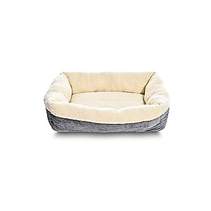 Amazon Basics 24-Inch Self Warming Pet Bed For Cat or Dog, Rectangle, Grey, 24"L x 7"W x 20"H