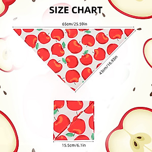 Dog Bandanas, VIPITH 6 Pack Spring Summer Hawaii Fruit Pattern Dog Bandana Dog Scarf Bibs Kerchief, Dog Bandanas Boy Girl Dog Gifts Cat Products Dog Apparel & Accessories for Small to Large Dog Puppy