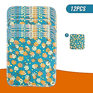 UNIMEIX 12 Pack Reusable Paper Towels Washable Roll Zero Waste Reusable Napkins Eco Friendly Paperless Towels for Kichen