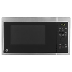 GE JES1095SMSS Microwave Kitchen Essentials for The Countertop or Dorm Room, OLD 0.9 Cu. Ft, Stainless Steel