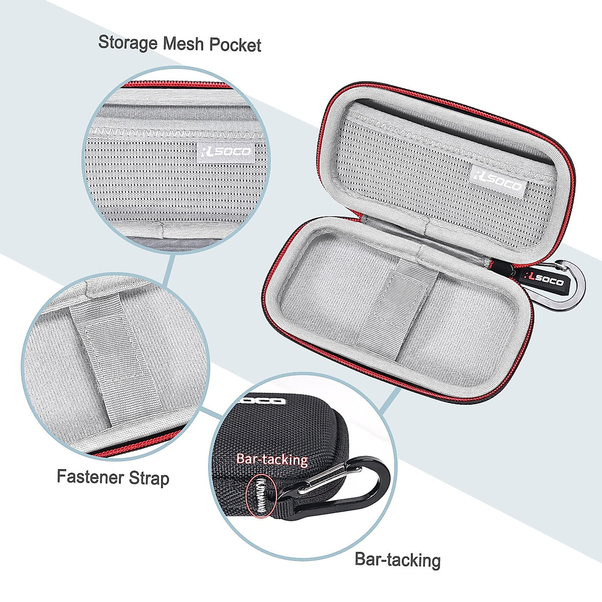 RLSOCO Case for SanDisk 1TB/2TB & 1TB/2TB/4TB/500GB Extreme & 1TB/2TB/4TB Extreme PRO & Professional 1TB/2TB/4TB PRO-G40 & Works with Crucial X8 1TB/2TB/4TB/500GB Portable SSD