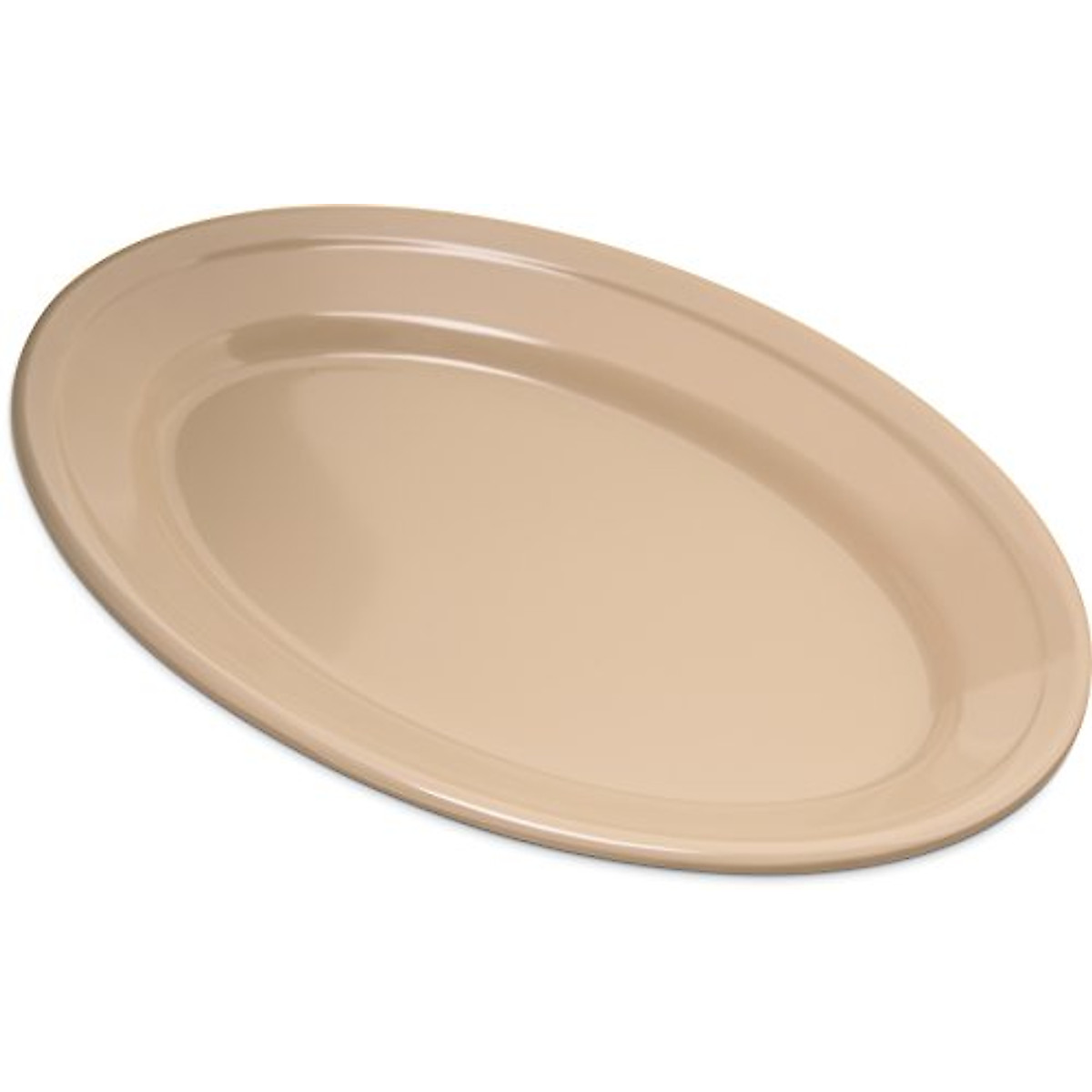 Carlisle FoodService Products 4356325 Dallas Ware Melamine Oval Platter Tray, 9.25" x 6.25", Tan (Pack of 24)