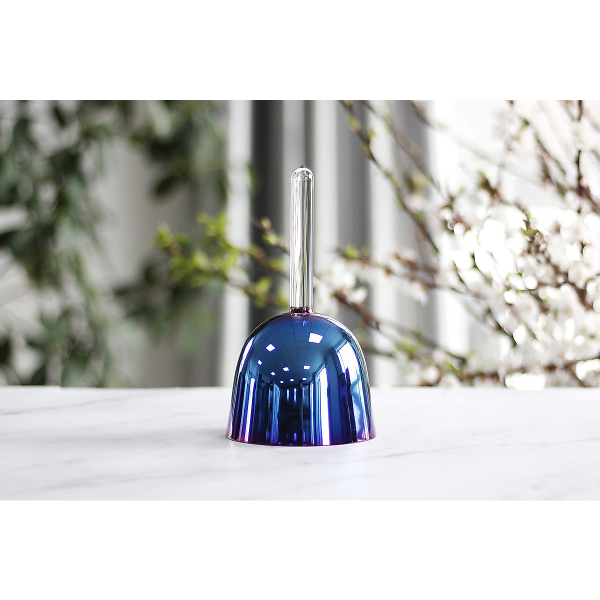 Handled Quartz Crystal Singing Bowl With Color 5 inch Note A