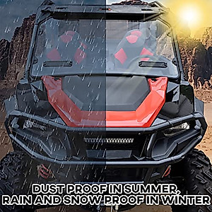 Full Windshield for General, SAUTVS Clear Hard Coat Poly Vented Front Windshield for Polaris General 1000 2016-2022/4 1000 2017-2022/ General XP/XP 4 1000 2020-2022 Accessories, Replace #‎2884337