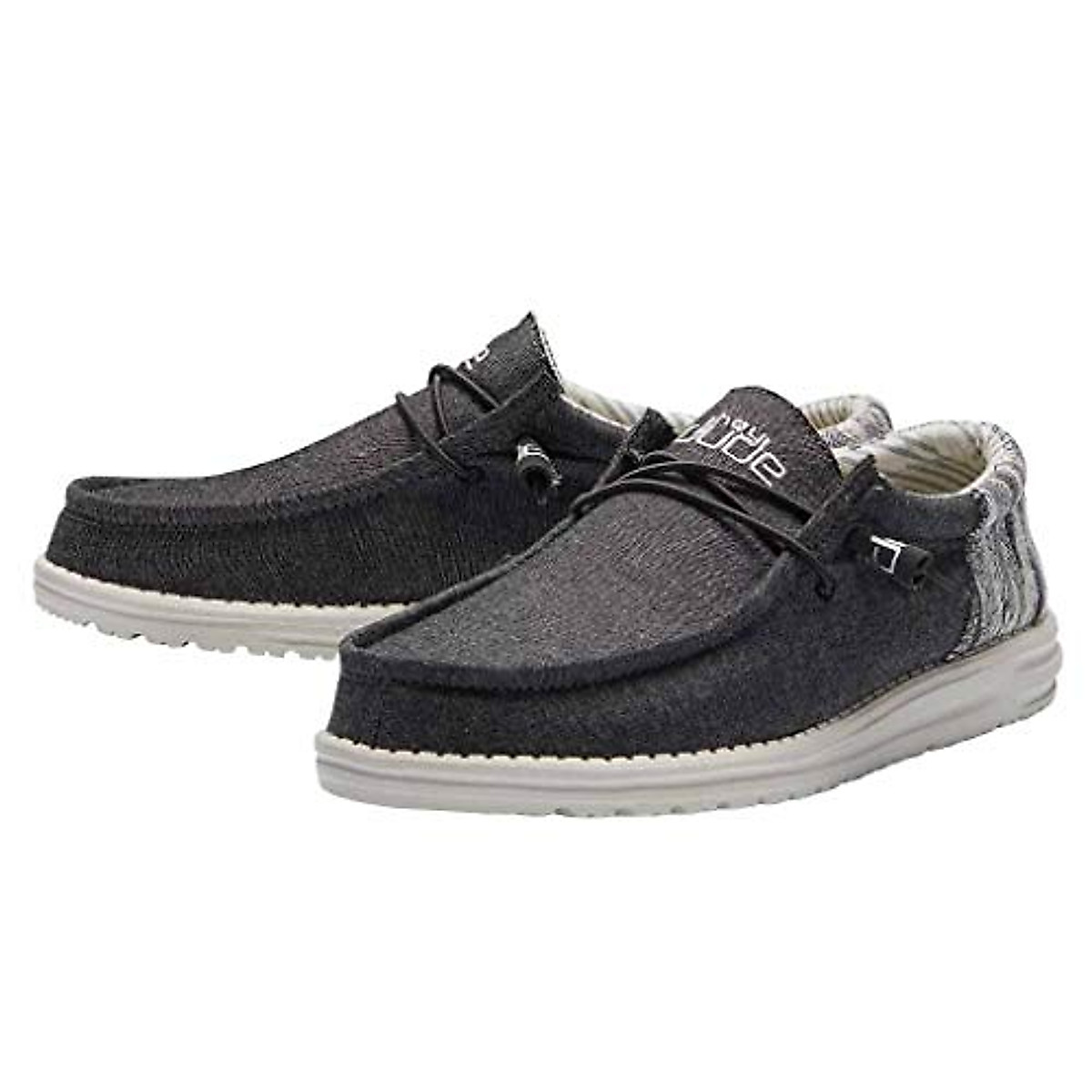 Hey Dude Men's Wally Funk Carbon Blue Size 11 | Men’s Shoes | Men's Lace Up Loafers | Comfortable & Light-Weight
