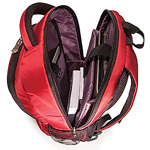 Mobile Edge Smartpack 15.6 Inch Laptop Backpack with Separate Padded Tablet Compartment Crimson Lightweight Red for Men, Women, MEBPSP7, Crimson Red
