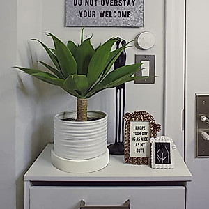 GANAZONO Round Planter Plant Caddy with Moving Caster Invisible Wheels Round Shape Dolly Planter Tray Pallet Potted Plant Stand for Home Indoor Outdoor Garden White Flower Pots Outdoor