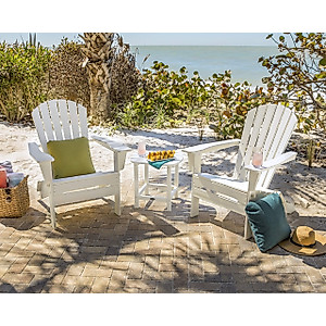 POLYWOOD South Beach 3-Piece Adirondack Chair Set with Side Table