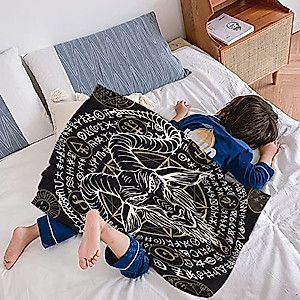 Baphomet Blanket Flannel Throw Lightweight Super Soft Cozy Luxury Family Bed Blanket Birthday Gift Microfiber 40"x30"for Pet
