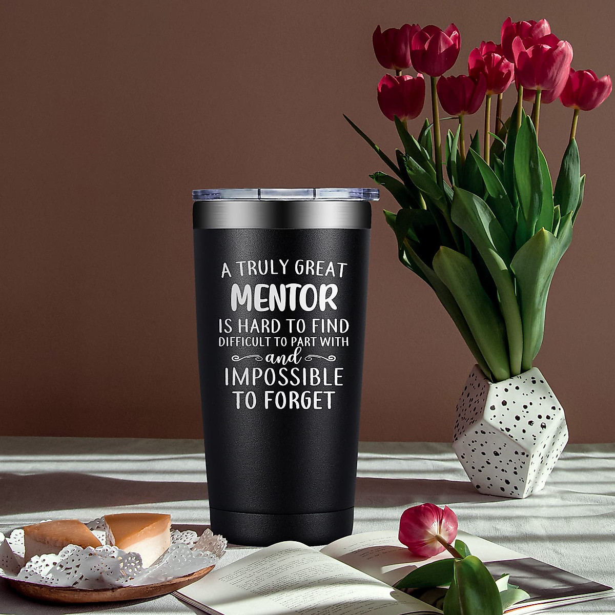 DOEARTE Mentor Gifts for Men - A Truly Great Mentor is Hard to Find - Mentor Teacher Gifts - Christmas Appreciation Retirement Gifts for Mentor, Teacher, Manager, Leader - 20oz Mentor Tumbler