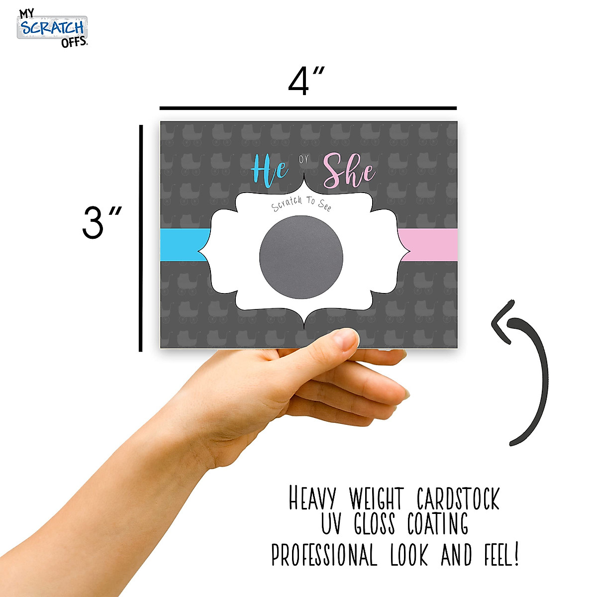 My Scratch Offs Its a Girl Baby Carriage Gender Reveal Party Scratch Off Scratcher Lottery Tickets Cards Family Friends 25 Pack