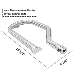 Dongftai SA080A (3-Packe) 16 1/2'' Stainless Steel Burner Replacement for Kirkland 720-0108, Nexgrill 720-0011, 720-0047-U 720-0010, 720-0011, 720-0013