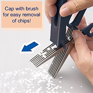 Sunstar Stationery S3711455 7-Blade Shredder Scissors, 7.9 inches (200 mm), Black