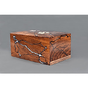 Lichtenberg Figure Urn for Human Ashes Rosewood and Resin Cremation urn Burial Urn Box Adult Large Funeral Ashes Urn for Adults up to 250 CB Active (Only Lichtenberg)