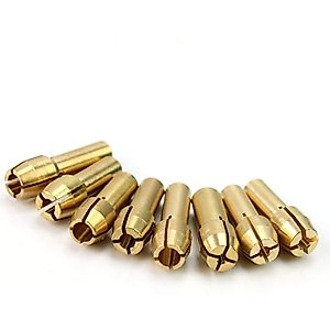 2 Set of Brass Collet Fits Dremel Rotary Tools Including 1mm/1.6mm/2.3mm/3.2mm