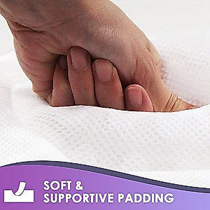 AEROiVi Bath Pillows for Tub Neck and Back Support, Bathtub Pillow with Headrest Cushion, 6 Non Slip Suction Cups Spa Relaxing Bathroom Accessories