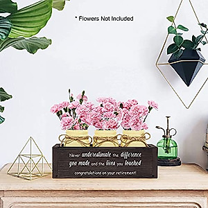 THYGIFTREE Retirement Gifts for Women, 2023 Happy Retirement Appreciation Gifts for Mom Teacher Nurse Coworkers Employee Friends, Mason Jar Farmhouse Planter Box - Never Underestimate the Difference You Made
