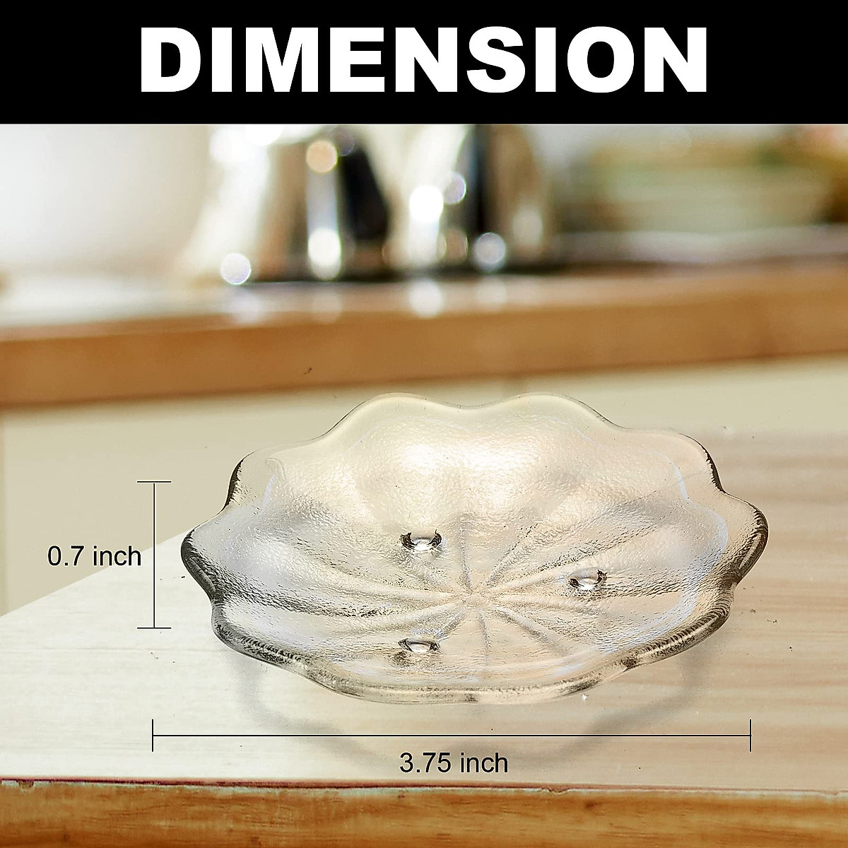 Glass Coffee Spoon Rest Set of 2, Small Spoon Holder Flower Shaped Coffee Spoon Rest Holder for Coffee Bar Stove Top Countertop Coffee Station Decor Kitchen Accessories