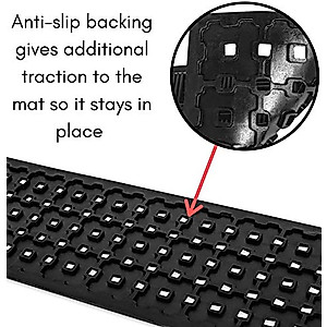 BirdRock Home Rubber Stair treads for Outdoors | Basket Weave Design | 9" x 30" | 4 Pack | Beautifully Designed Stair mats | Outdoor Stair treads Non-Slip Weather Resistant