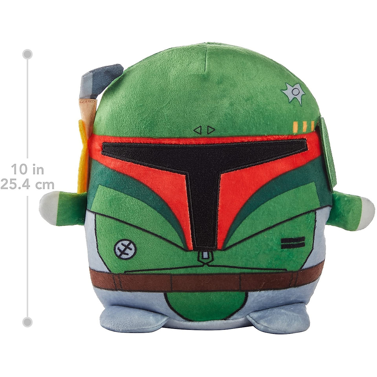 Star Wars Cuutopia 10-inch Boba Fett Plush, Soft Rounded Pillow Doll, Collectible Gift for Kids & Fans Ages 3 Years Old & Up includes Toy