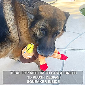 Jalousie 5 Pack Tough Layer Plush Dog Toys Assortment Value Bundle Dog Squeaky Toys Assortment Puppy Pet Mutt Dog Toy Dog Squeak Toy for Medium Large Dogs