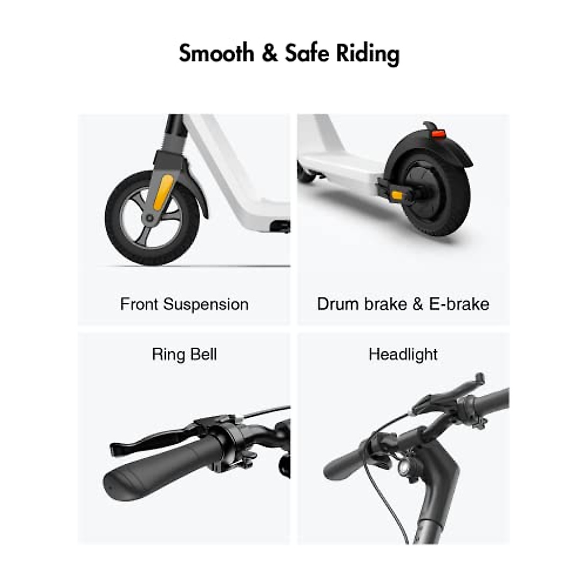 OKAI ES50B Electric Scooter | Entry-Level E Scooter - 12.4 Miles Range | 15.5mph Top Speed - Lightweight and Foldable Electric Kick Scooter for Teens, Adults & Kids