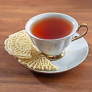 Mini Electric Pizzelle Maker - Makes One Personal Tiny Sized 4" Traditional Italian Cookie in Minutes- Nonstick, Easy to Use Press - Recipes Included- Must Have Dessert Treat for Summer Baking or Gift