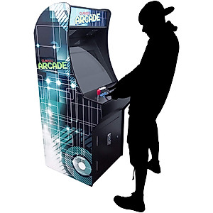 Creative Arcades Full Size Stand-Up Commercial Grade Arcade Machine | 2 Player | 3500 Games | 22" LCD Screen | 2 Sanwa Joysticks | Trackball | 2 Stools Included | 3 Year Warranty