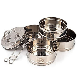 4 Tier Indian-Tiffin Stainless Steel Small to Medium Tiffin Lunch Box