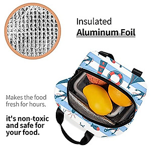 Zminciu Summer Lunch Bag Reusable,Zipper Closure Leakproof Insulated Lunch Box Cooler Tote Bag Food Container Snack Bag