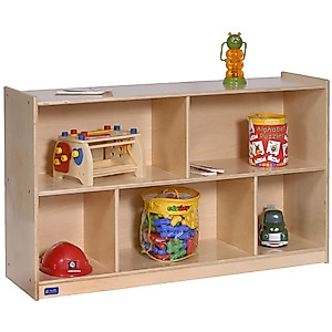 Children's Factory, Value Line Mobile 2-Shelf Storage Unit, ANG9149, Classroom or Daycare Furniture, Kids Room Organizer and Book Shelves