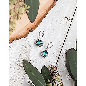 Handmade Recycled Vintage Mason Jar and Sterling Silver Vintage Lace Lever Back Earrings