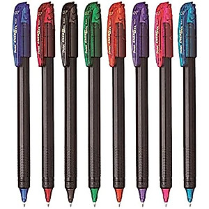 Pentel Energel Roller Gel Pen 0.7mm Metal Tip, 8 Assorted Colors, (Pack of 1)
