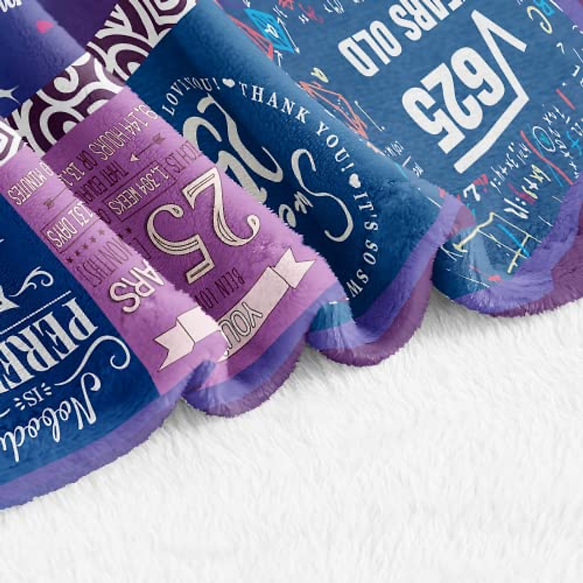 DULNYEI 25th Birthday Gifts for Women Blanket Happy 25th Birthday Gift for 25 Year Old Female 25th Birthday Decorations for Her Gifts for 25 Year Old Women Soft Throw Blanket Back in 1998-60x50 in