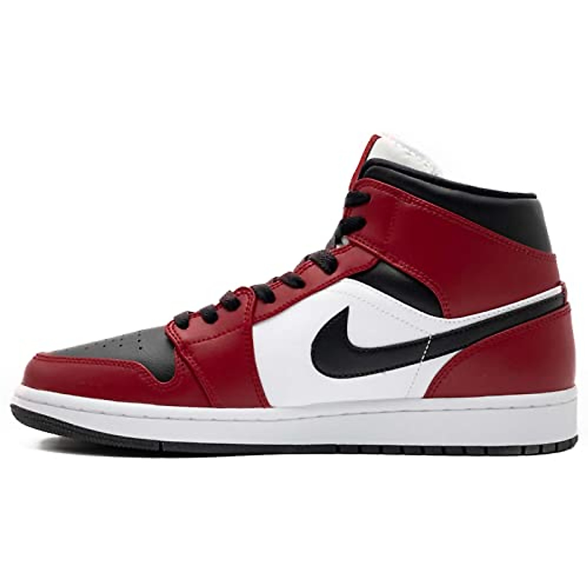 Nike Mens Air Jordan 1 Mid Chicago Black Toe Basketball Sneakers (8)