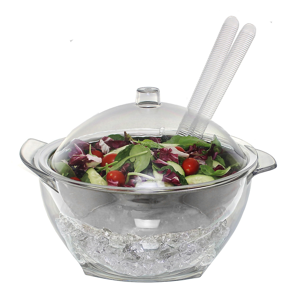Prodyne IC-30 ICED Salad Bowl, 4 Qt, Off-white