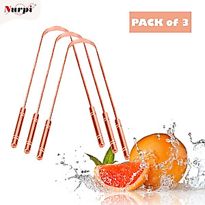 Nurpi copper premium tongue cleaner pack of 3
