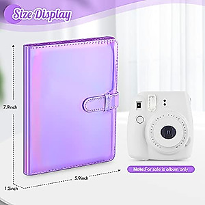 Ablus 256 Pockets Photo Album for Polaroid Snap SnapTouch Zip Mint Cameras Printers, Fujifilm Instax Mini 11 90 9 8+ 8 7S 70 50S 26 25 LiPlay Instant Camera Film, Mini Link SP-1 Printer(Nebula Purple)