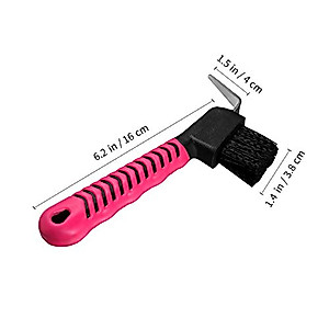POPETPOP Horse Hoof Pick Comfortable Soft Grip Hoof Picks Horse Grooming Tools Hoof Pick with Brush for Home Beauty Salon Barber (Random Color)