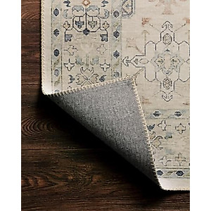 Loloi II Hathaway Collection HTH-06 Blush/Multi 9'-0" x 12'-0", .25" Thick, Area Rug, Soft, Durable, Printed, Modern, Low Pile, Non-Shedding, Easy Clean, Living Room Rug