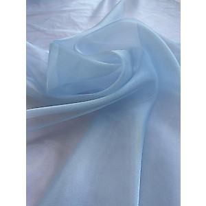 Organza Fabric by The Yard - Crystal Organza Fabric - Perfect for Wedding, Party Decor, Draping, and Crafts - Available by The Yard - 58 inches - 1 Yard (Baby Blue)