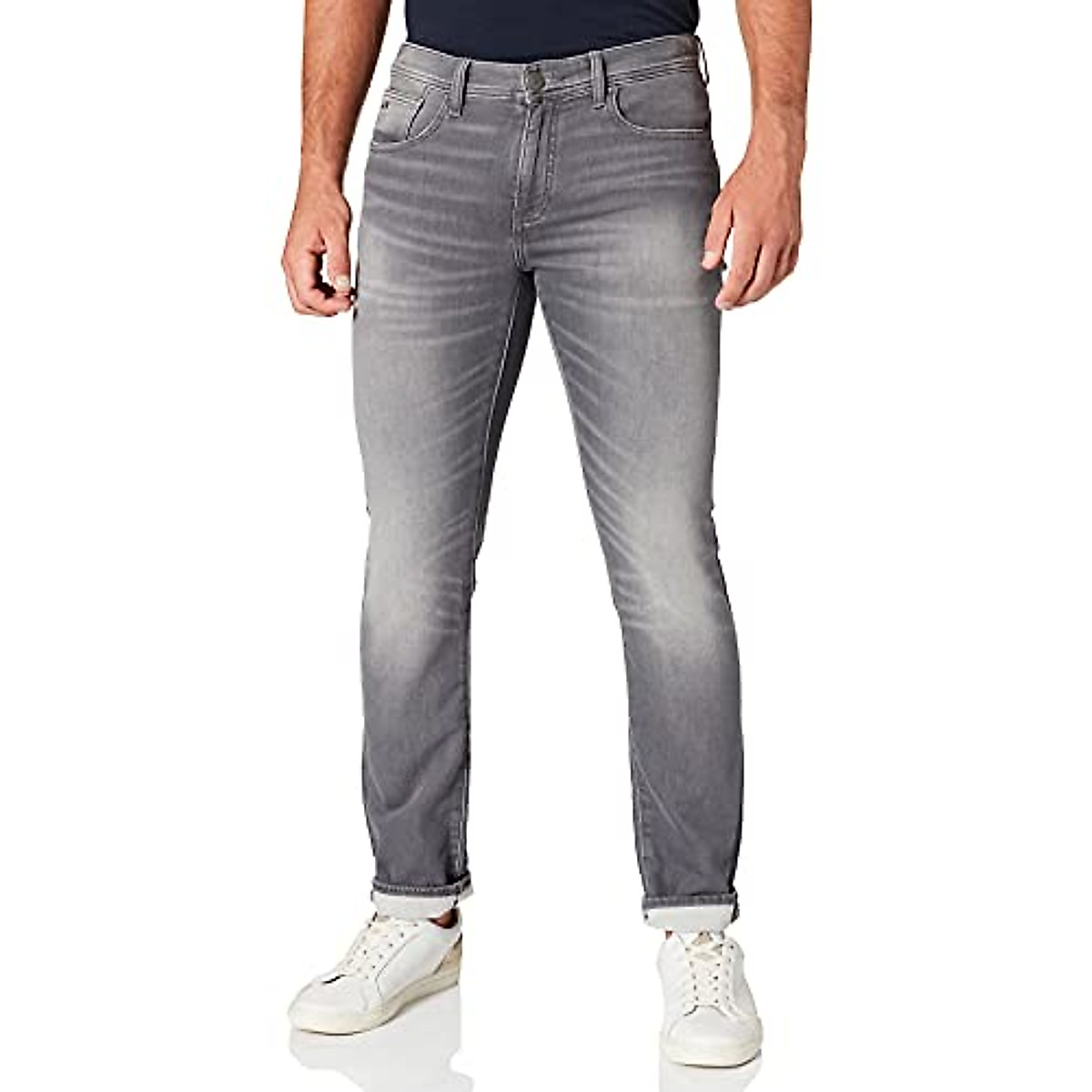 A|X Armani Exchange Men's 5 Pocket Light Slim Jeans, Grey Denim, 36R