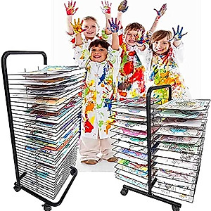 Art Drying Rack, Foldable Floor-Standing Easel, Wire Mesh 8KA3 Oil Painting Panel Display Rack, Suitable for Art School Creative Studio